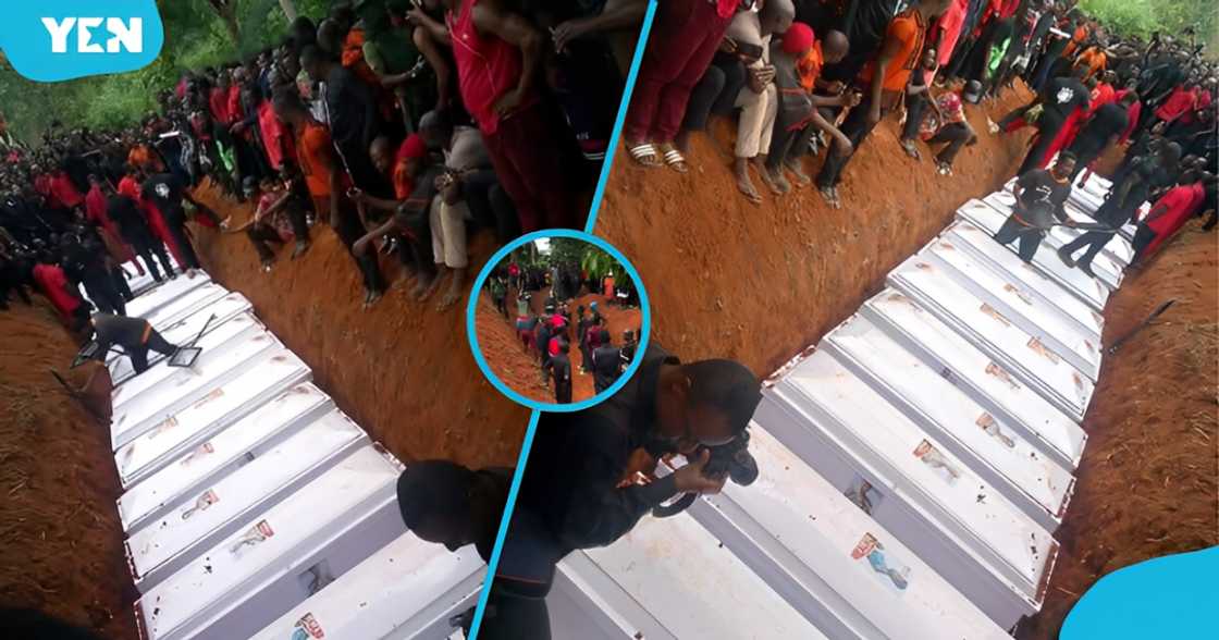 16 Youth Buried in One Pit After Fatal Church Trip Ends in Juaso Collision - YEN.COM.GH