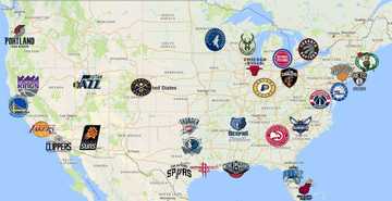 NBA teams map: How many basketball teams are in each conference in the ...