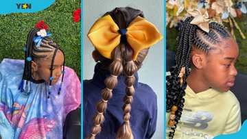 20 gorgeous kids' braided ponytail ideas to try on a baby girl - YEN.COM.GH