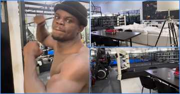 Freezy Macbones: Ghanaian Boxer Shows Off His Plush Training Gym - YEN ...