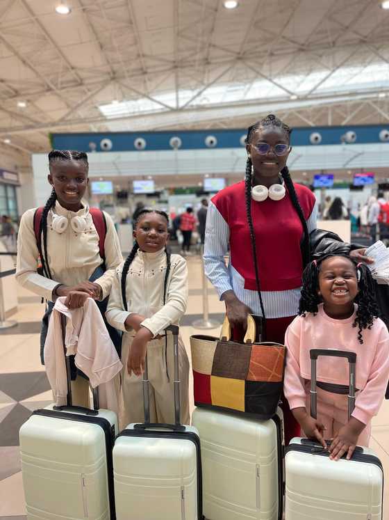 Afua Asantewaa Flies To The US With Her Daughters, Goes Shopping After ...