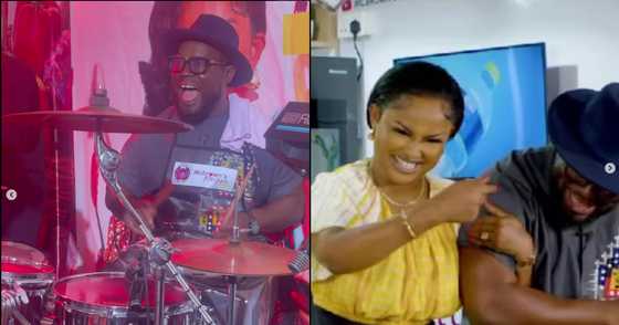 Giovani Caleb Surprises Nana Ama McBrown With Drumming Skills, Netizens ...