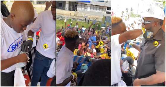 Shaxi: Shatta Wale Throws 5 Cedi Notes Into Crowd; They Scramble For It ...