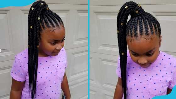 20 gorgeous kids' braided ponytail ideas to try on a baby girl - YEN.COM.GH