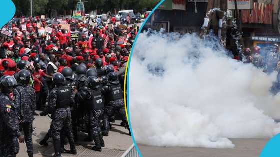 NDC Demo: Kumasi Police Fire Tear Gas On Protestors After Clash And ...