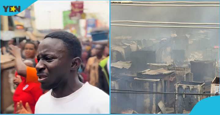 Adum Market: Young Trader Weeps As Fire Razes His Shop, Video Evokes ...