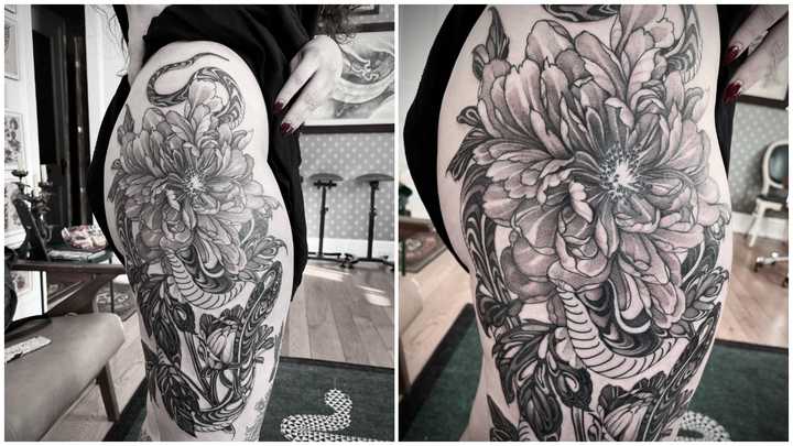 30 unique thigh tattoo design ideas for both male and female - YEN.COM.GH