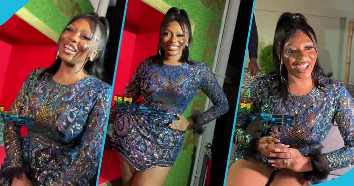 Sefa Flaunts Fine Legs In Sparkling Evening Dress At The Listening ...