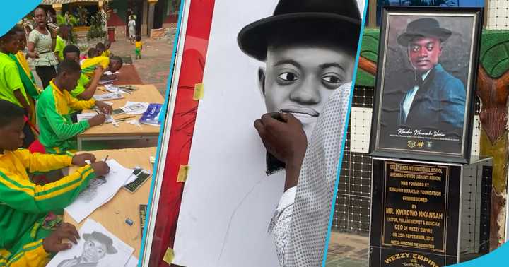Lil Win's Students Draw A Portrait Photo Of Him During A Contest, Their ...