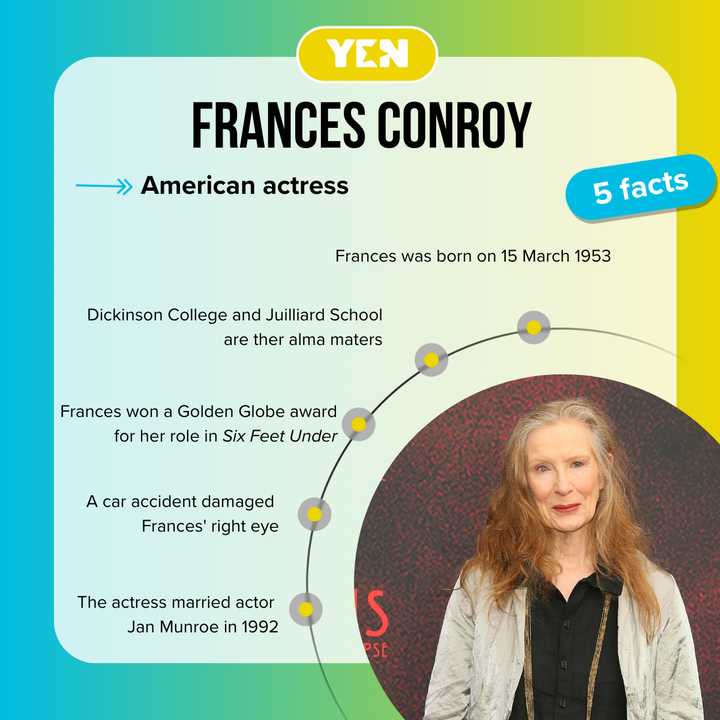 What happened to Frances Conroy's eye? Her biography revealed - YEN.COM.GH