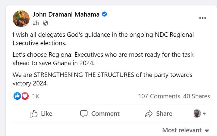 NDC Elections: John Mahama Sends Out Well Wishes to Delegates as Party ...