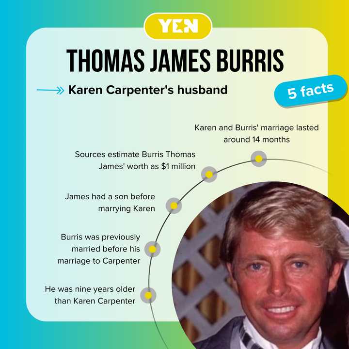 What happened to Thomas James Burris, Karen Carpenter's husband? - YEN ...