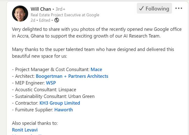 Google Opens New Office in Accra; Beautiful Photos Emerge - YEN.COM.GH