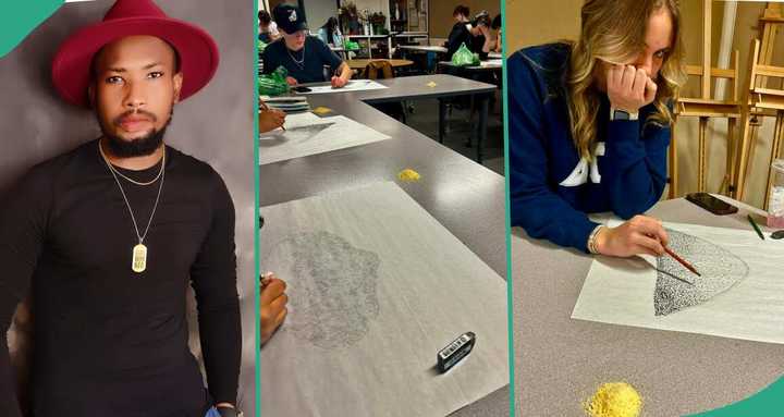 Teacher Abroad Tells His Oyinbo Students To Draw Garri, Shares Results ...