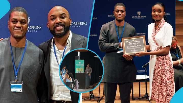 Sharaf Mahama Gives a Lecture at Johns Hopkins, Dons Elegant Kaftan to ...