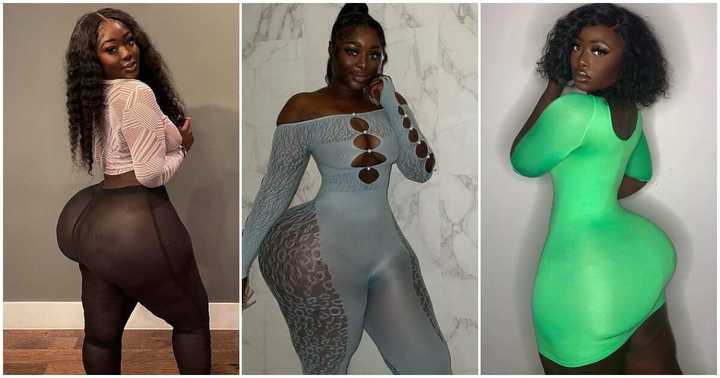 Empress Nard: Curvy US-Based Ghanaian Model Drops No Makeup Photos In See-through Dress, Fans ...