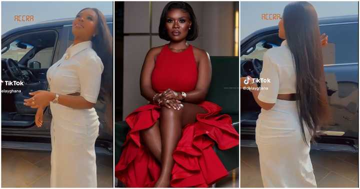 Delay: Pretty TV Host Slays In Beautiful Dress And Shows Off Expensive ...