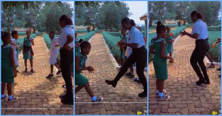Pretty Ghanaian Teacher Affirms Commitment To Her Job, Plays Ampe With ...